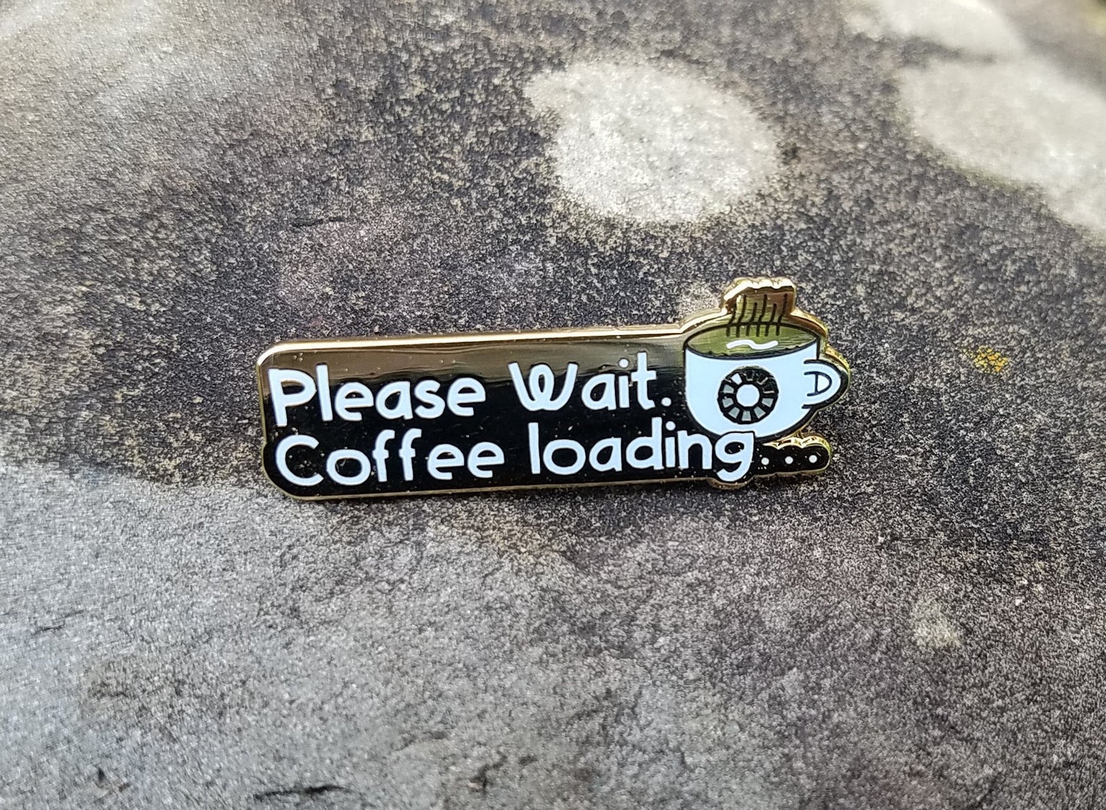 Coffee Loading Enamel Pin - Etsy