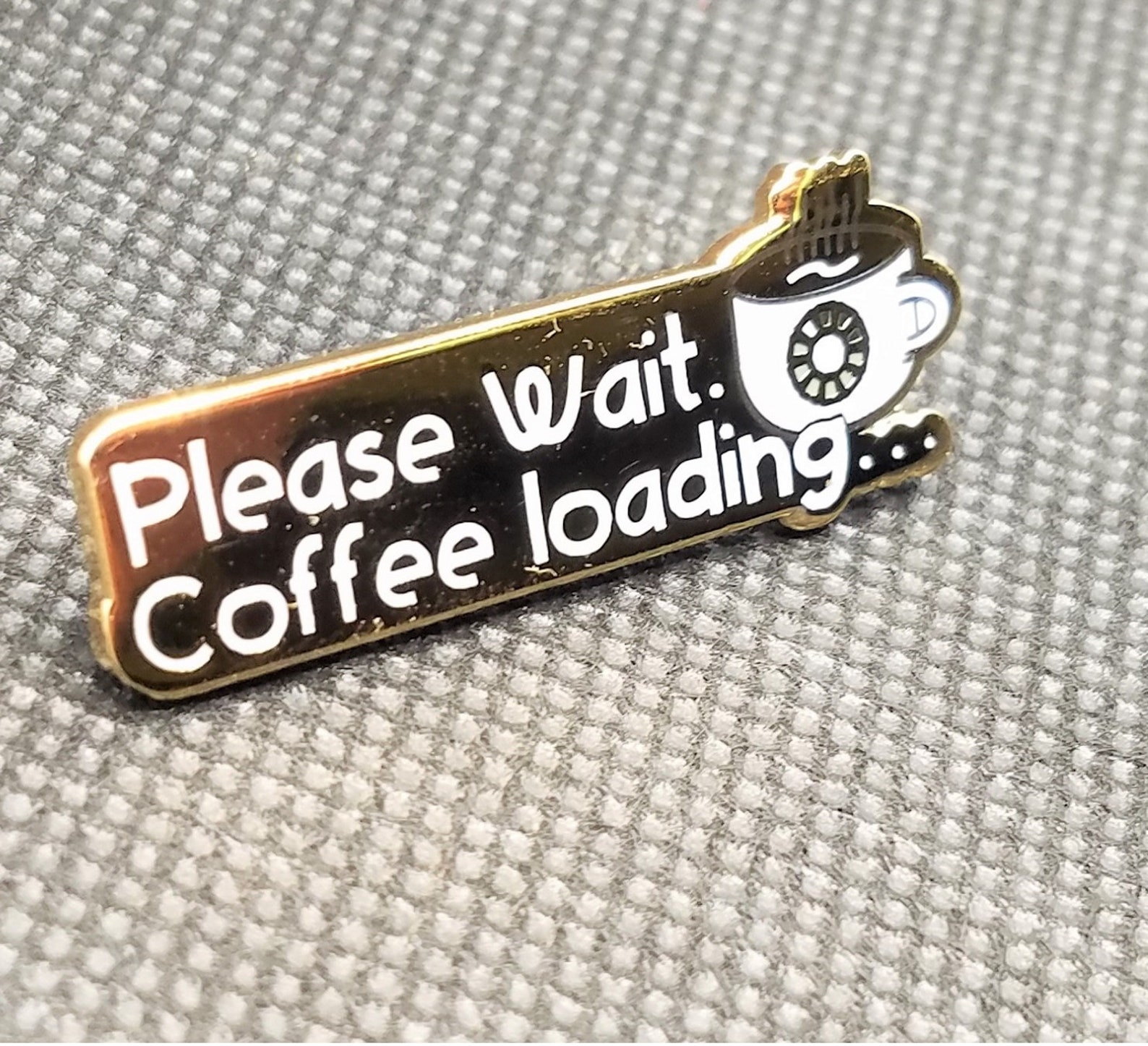 Coffee Loading Enamel Pin - Etsy