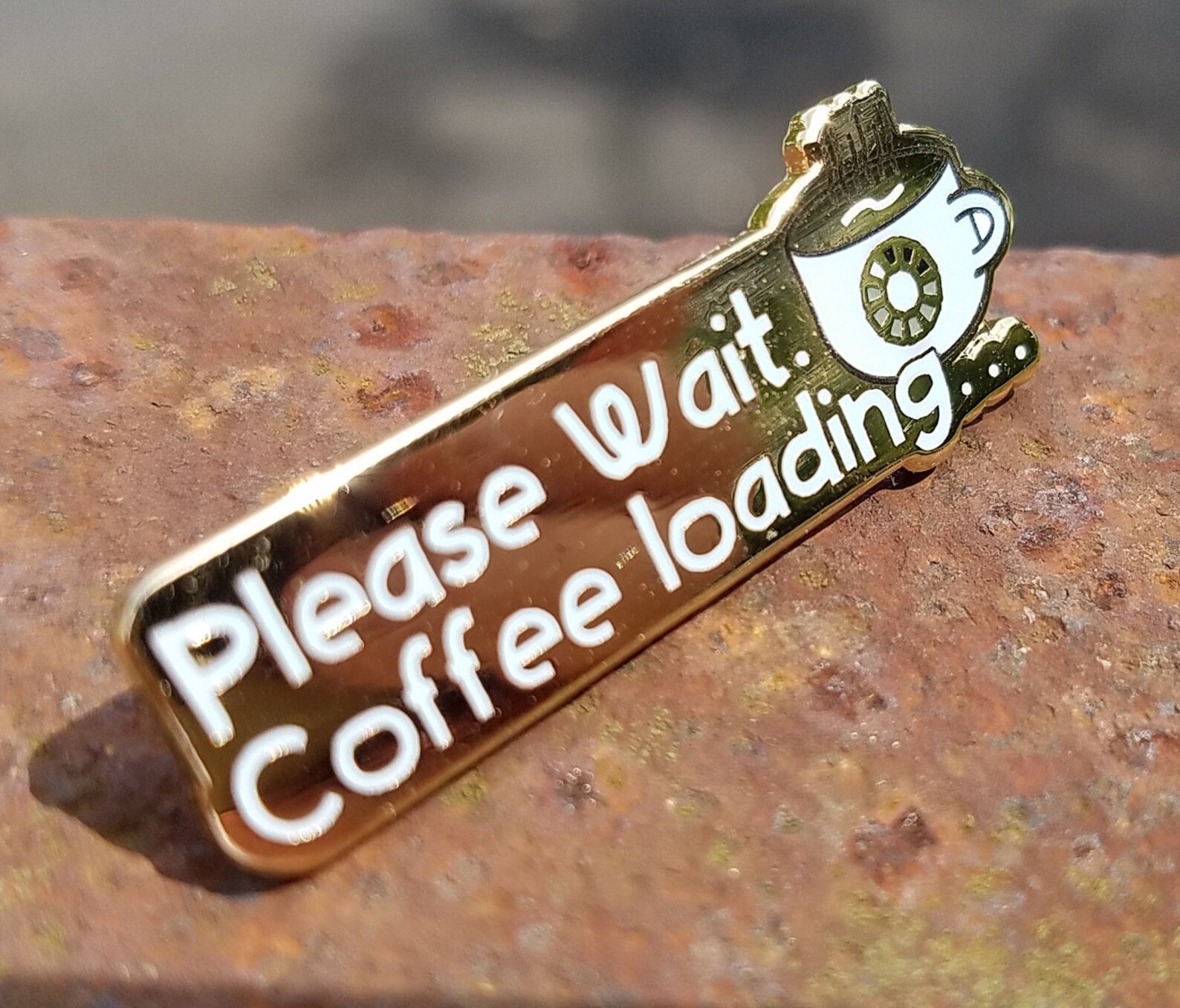 Coffee Loading Enamel Pin - Etsy