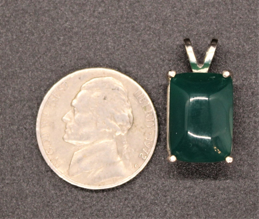 F020 Ónix verde rectangular de grado AAA de 16x12 mm de Mirths Minerals ...