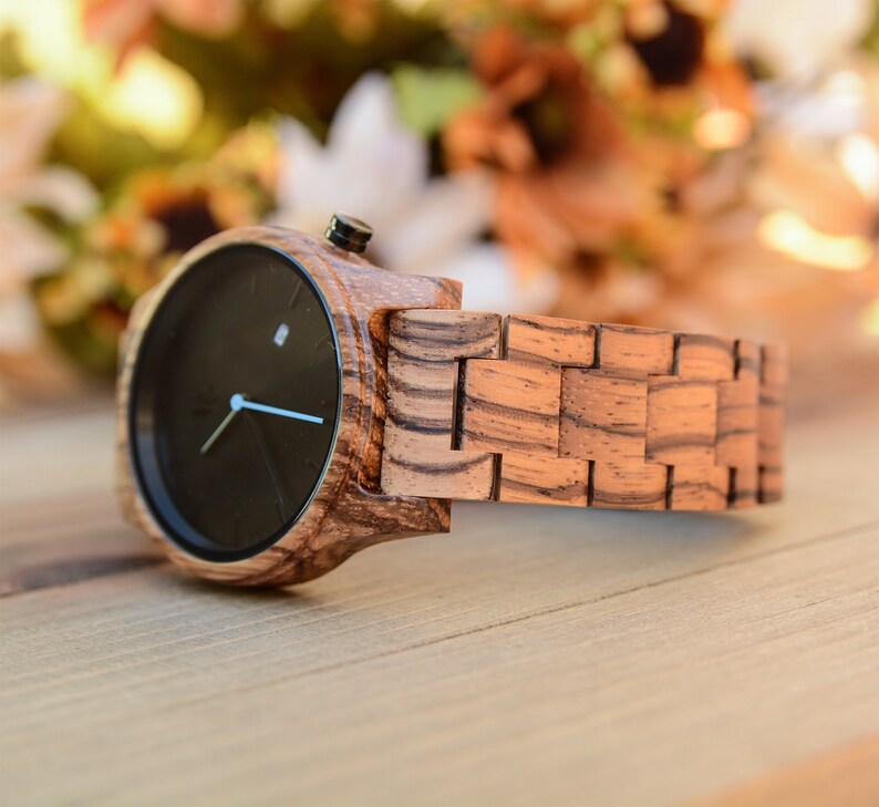 Wood Watches For Men Zebra Wooden Watch Groomsmen Watch | Etsy