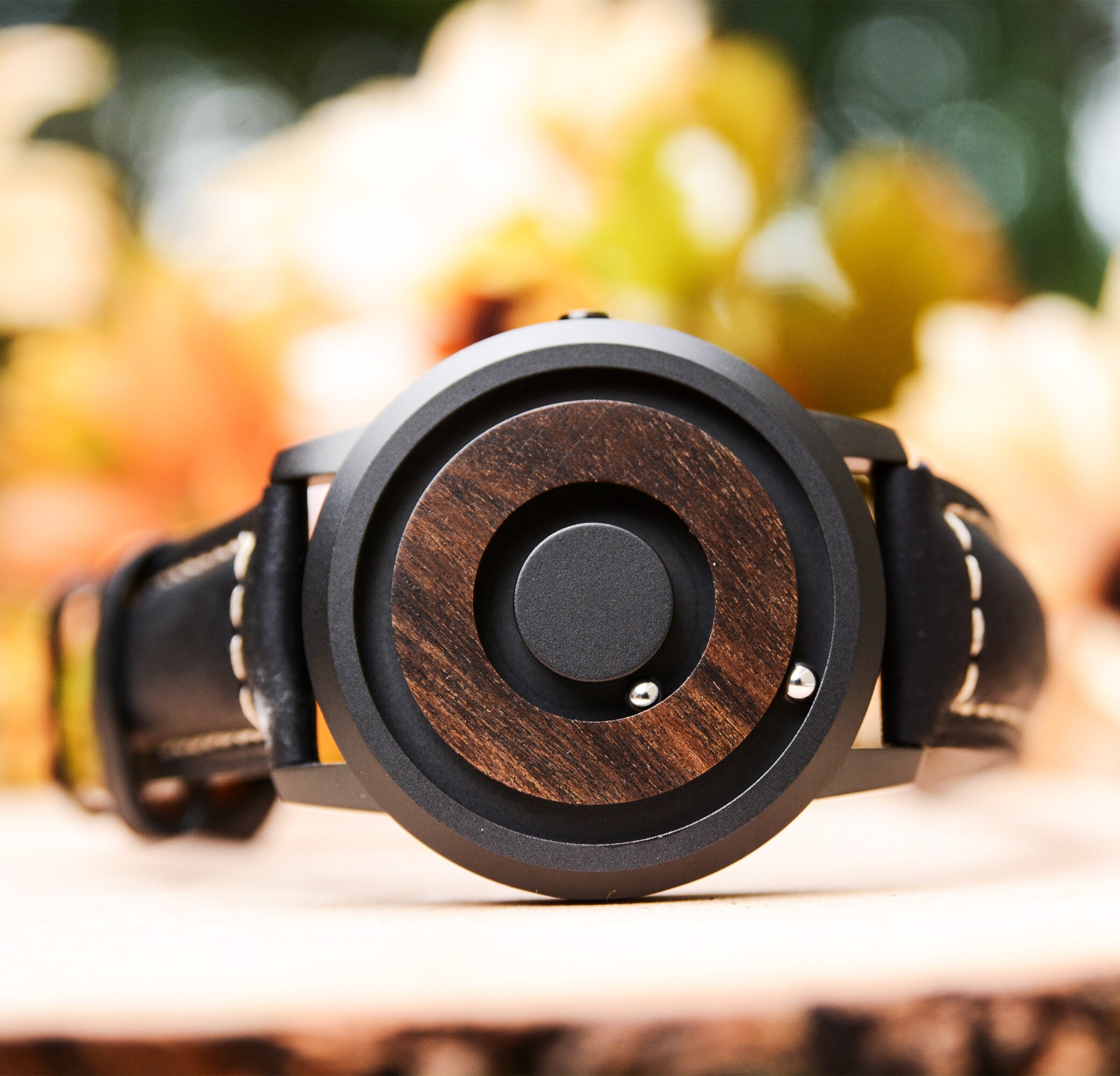 Cosmos Minimalist Dark Wood Dial Scaleless Magnetic Wooden - Etsy