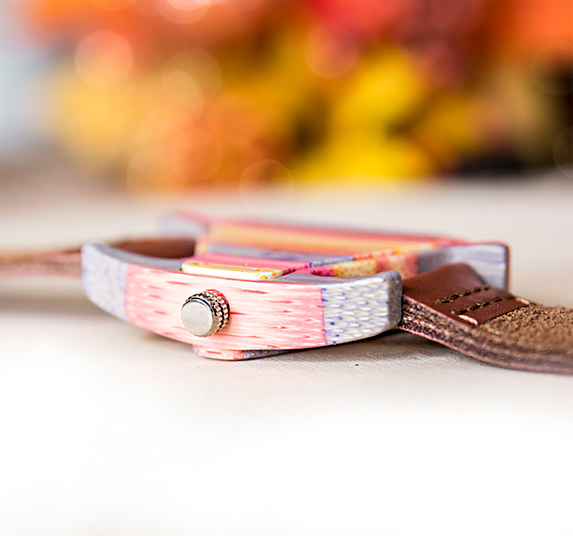 Rainbow Triangle Womens Wood Watch With Premium Leather Strap | Etsy
