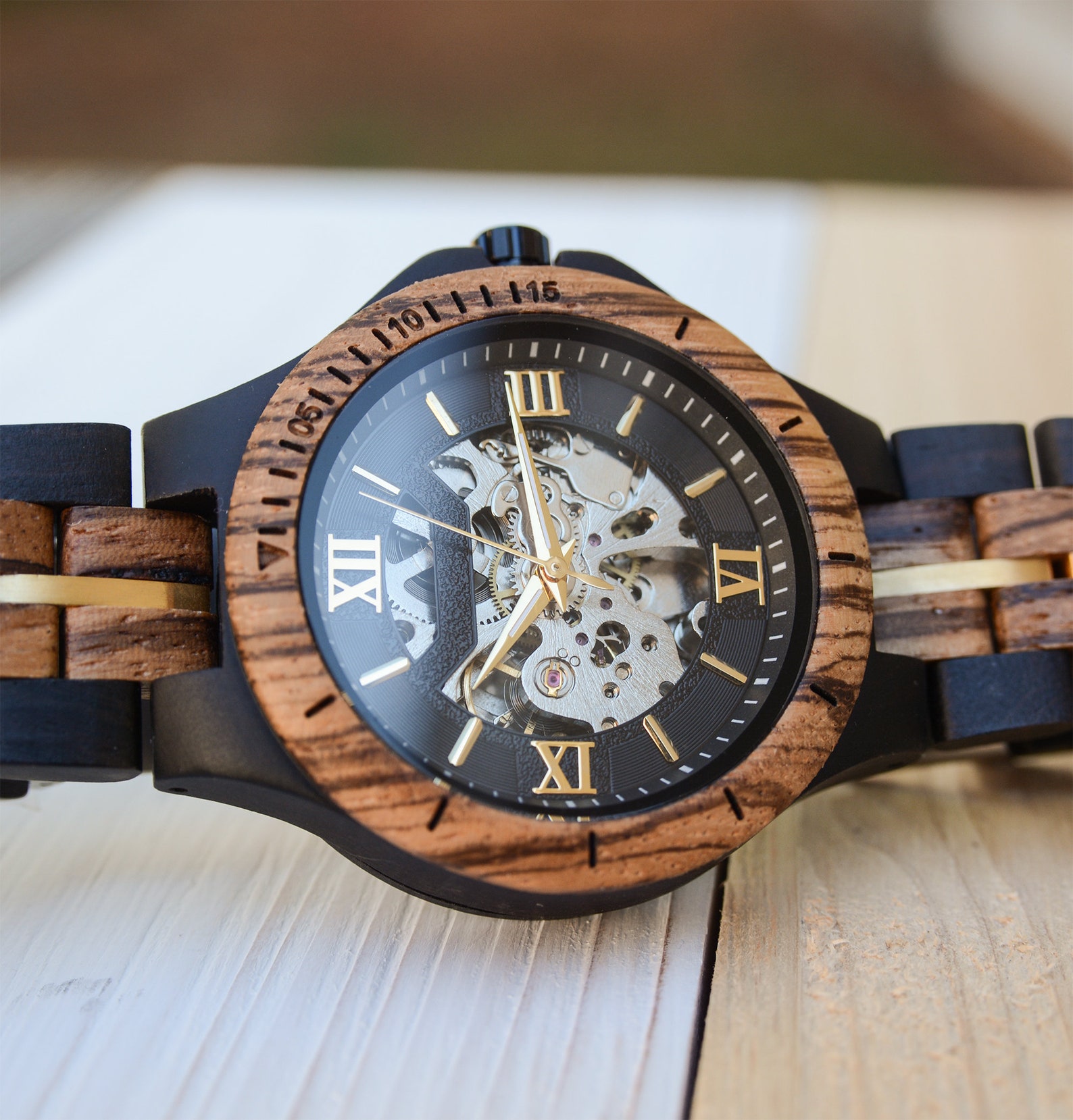 Wooden Watch for Men Premium Eco-friendly Automatic Mechanical - Etsy