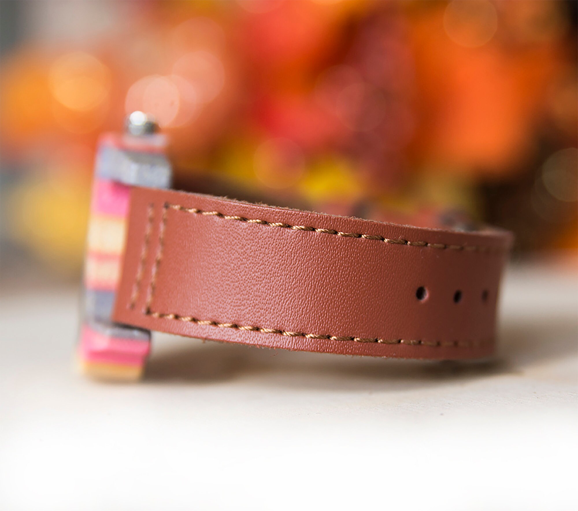Rainbow Triangle Womens Wood Watch With Premium Leather Strap ...