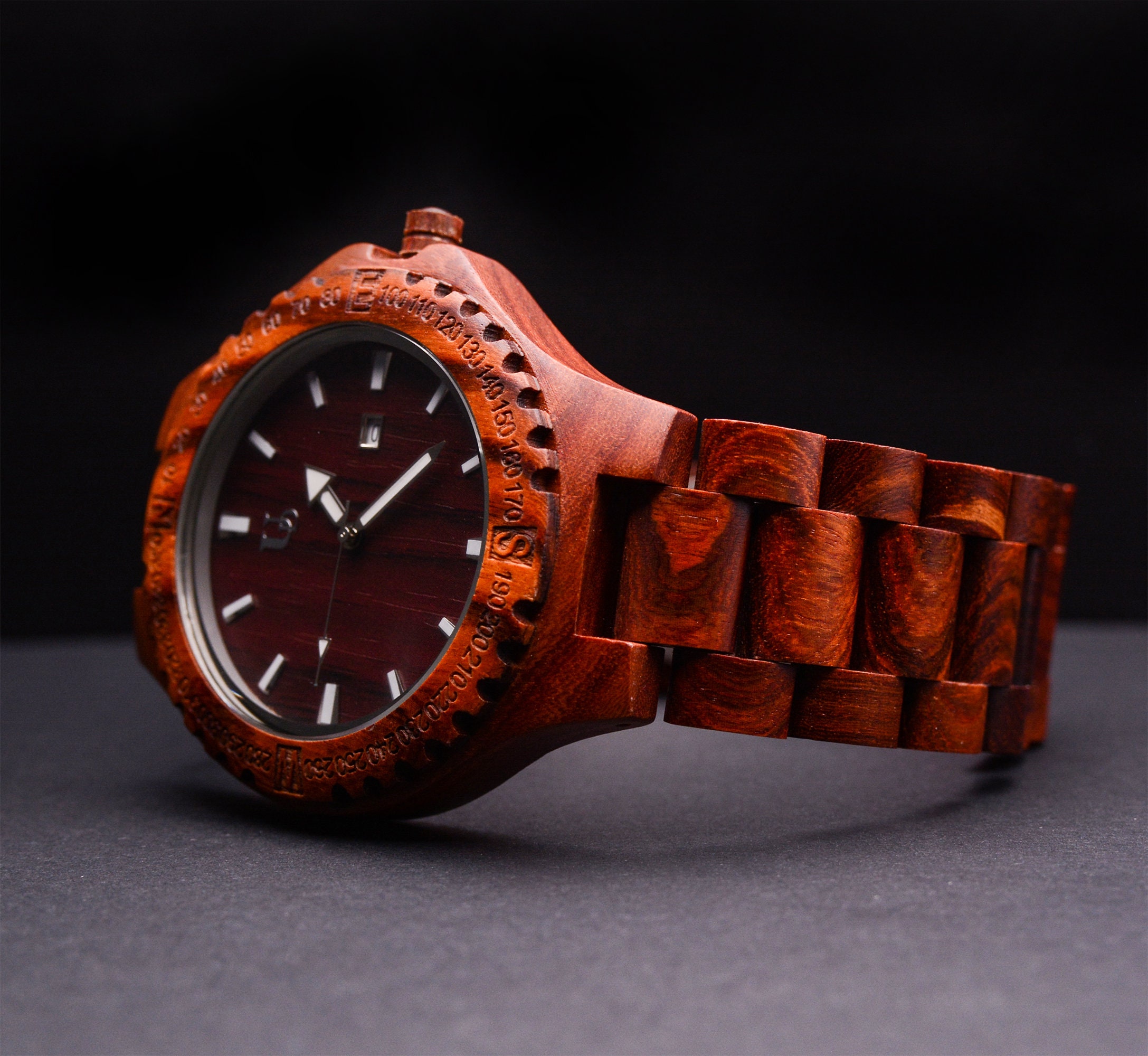 Red Wooden Watch Wood Watch Menpersonalized Watchengraved - Etsy