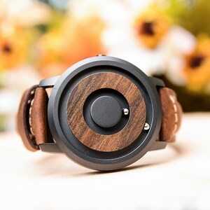 Wooden Watch: Cosmos Minimalist Wood Dial Scaleless Magnetic - Etsy