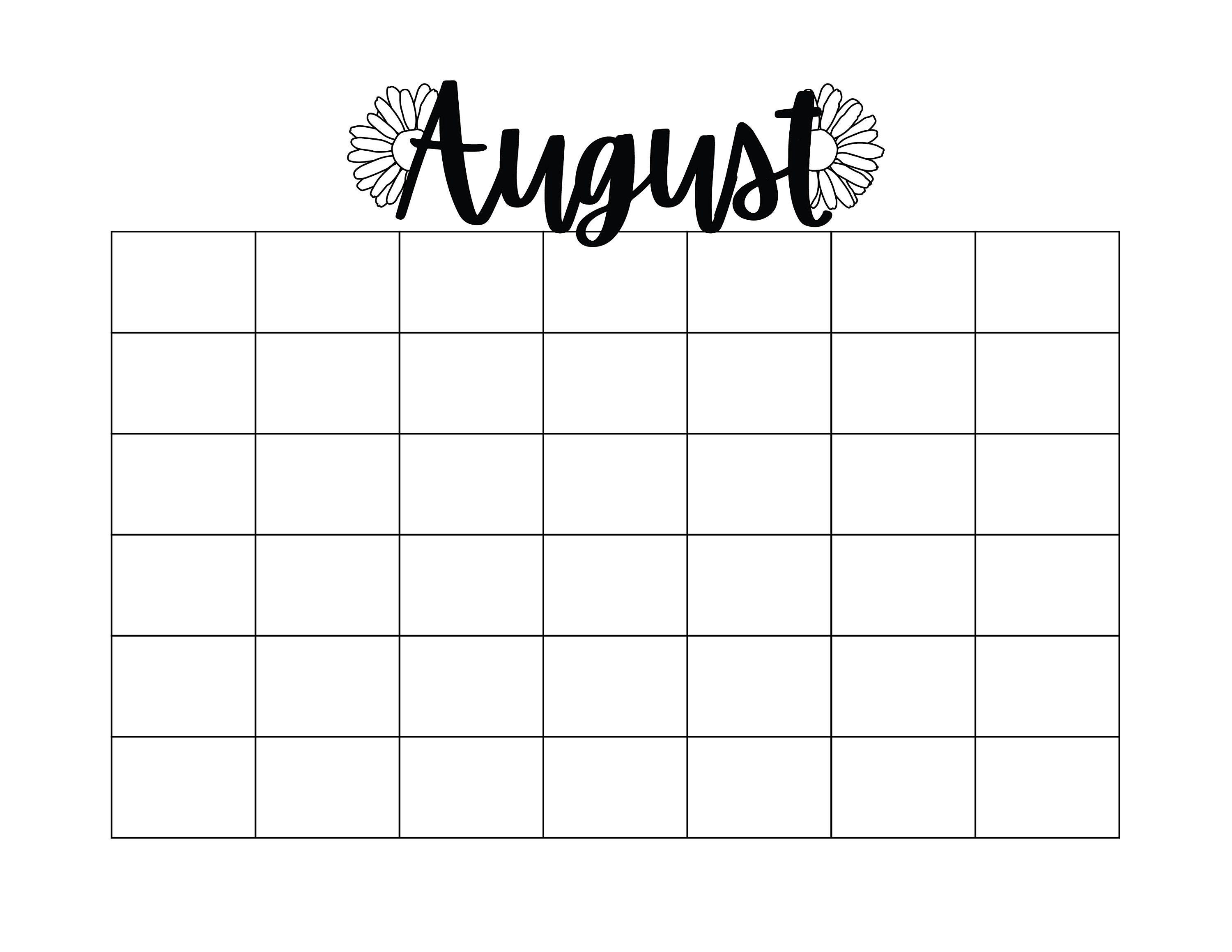 Daisy Series - Monthly Blank Calendars - Printable - Landscape - Etsy
