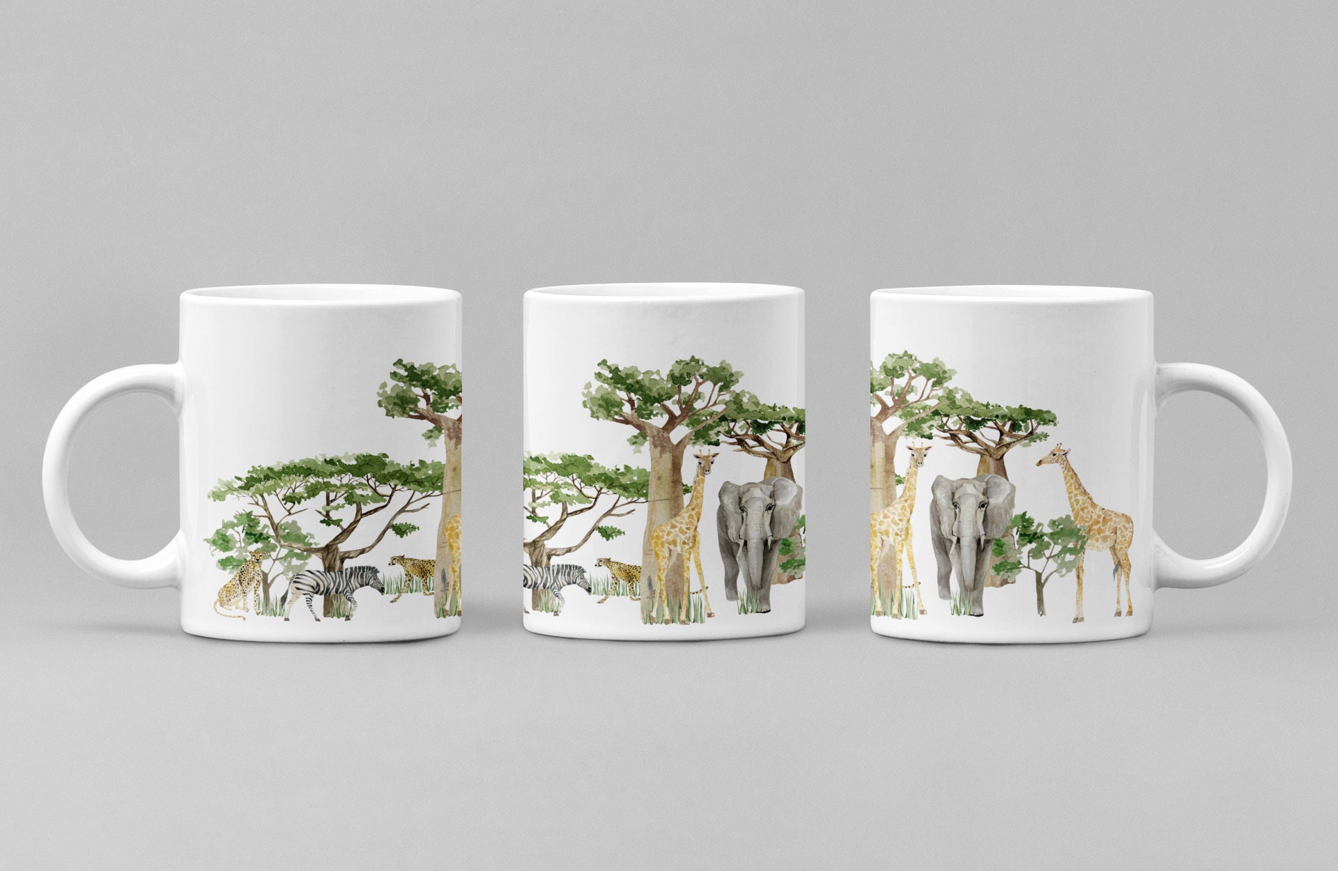 Safari Mug South African Animals Boab Tree Tea Coffee Hot - Etsy UK