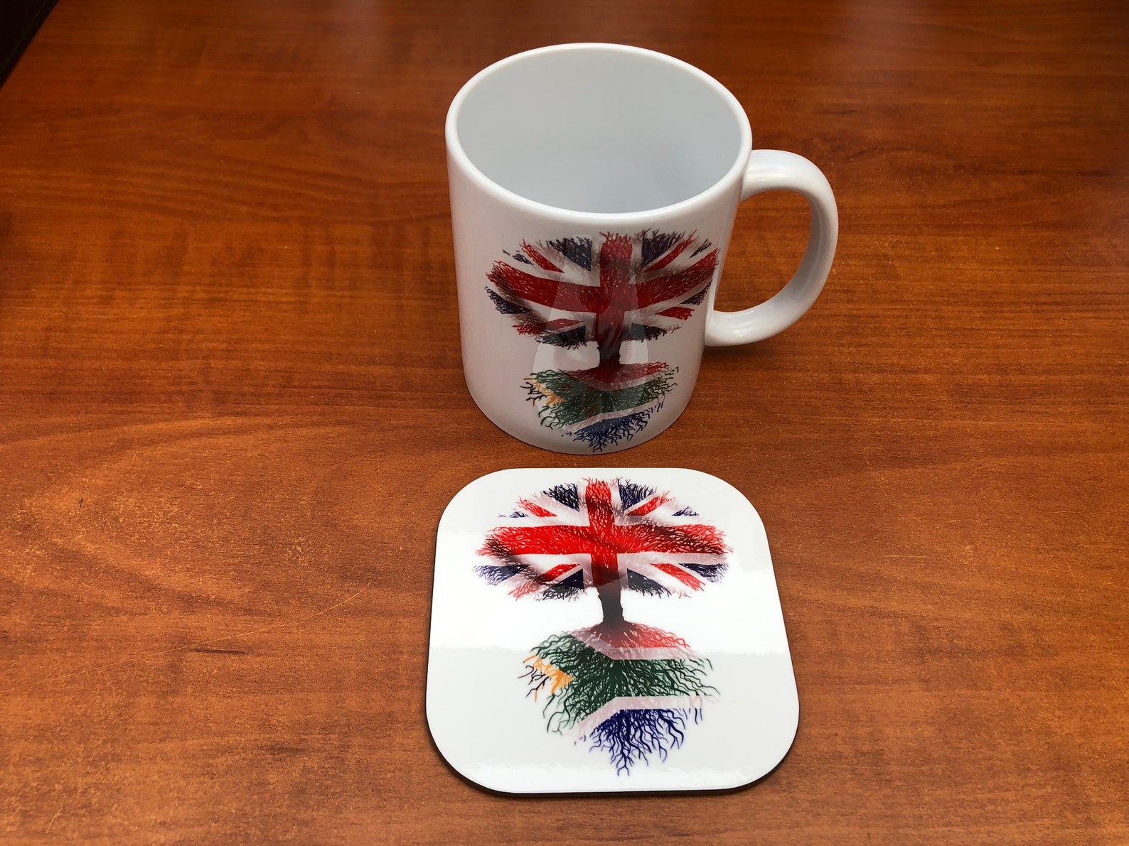 South African Flag/union Jack Tree Roots Heritage Design British Grown ...