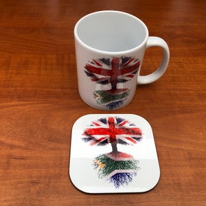 South African Flag/union Jack Tree Roots Heritage Design British Grown ...