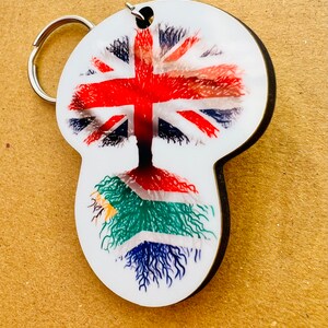 South African Flag Union Jack Keyring Keychain Heritage Roots New Home ...