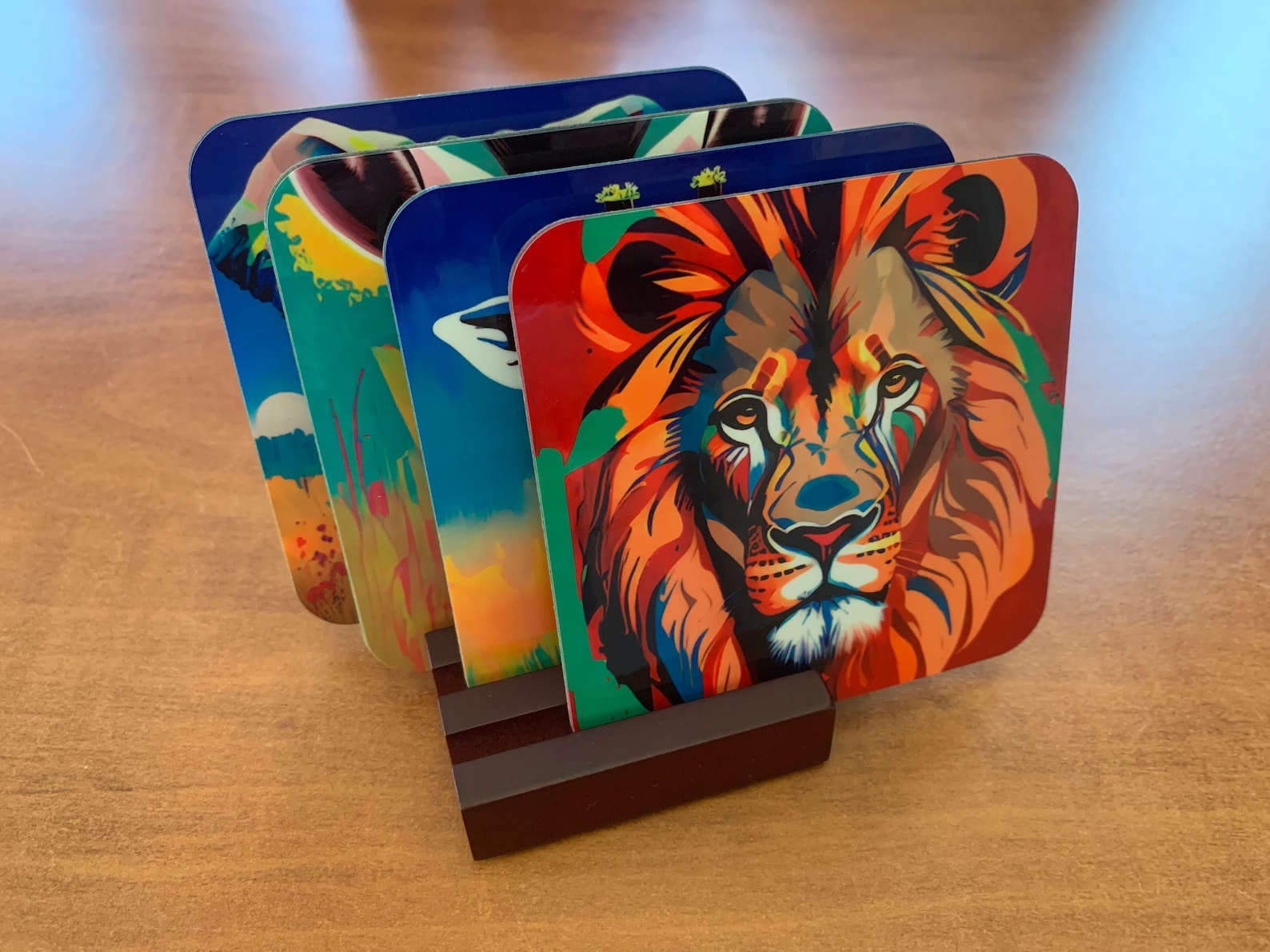 Safari African Savannah Jungle Animal Coasters Wildlife Gift Bright ...
