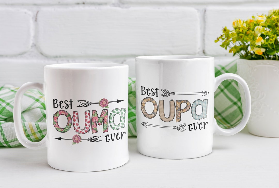 Ouma Oupa Mug|gift for Oupa and Oupa|best Ouma Oupa Ever|coffee Tea Mug ...