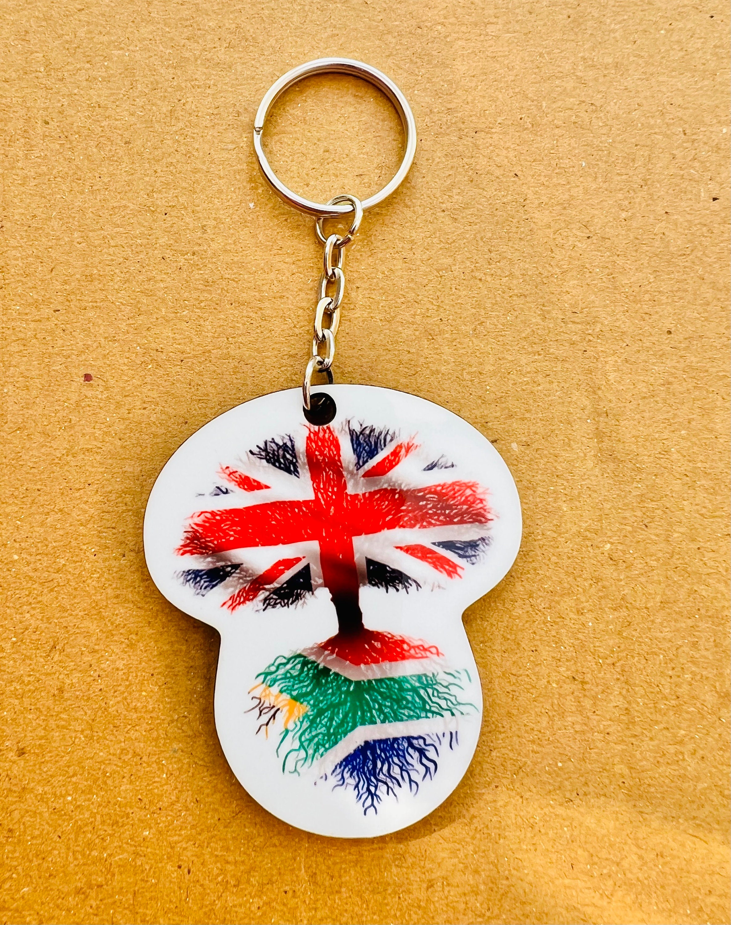 South African Flag Union Jack Keyring Keychain Heritage Roots New Home ...