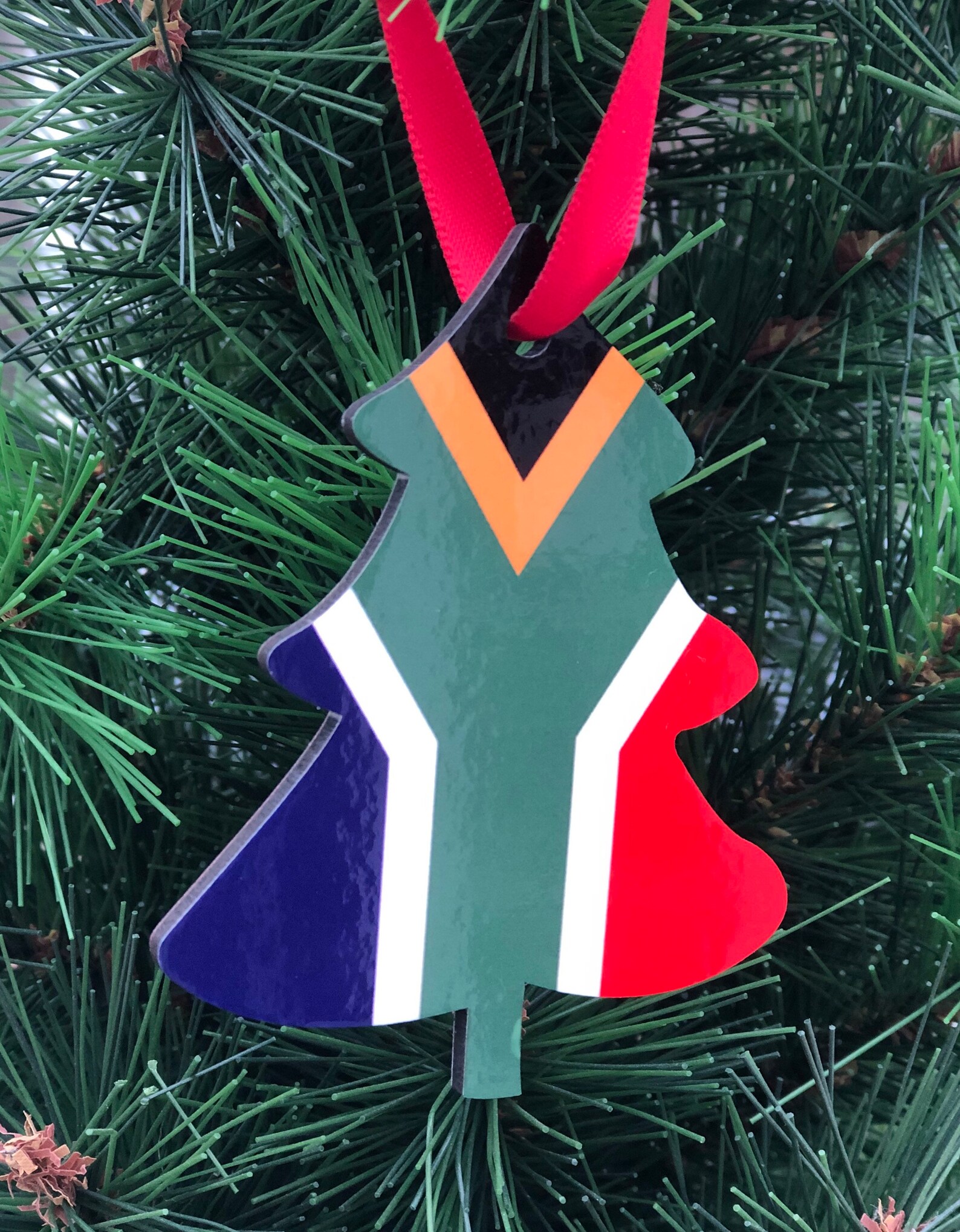 Christmas Tree Decoration Ornament South Africa Flag Christmas - Etsy ...