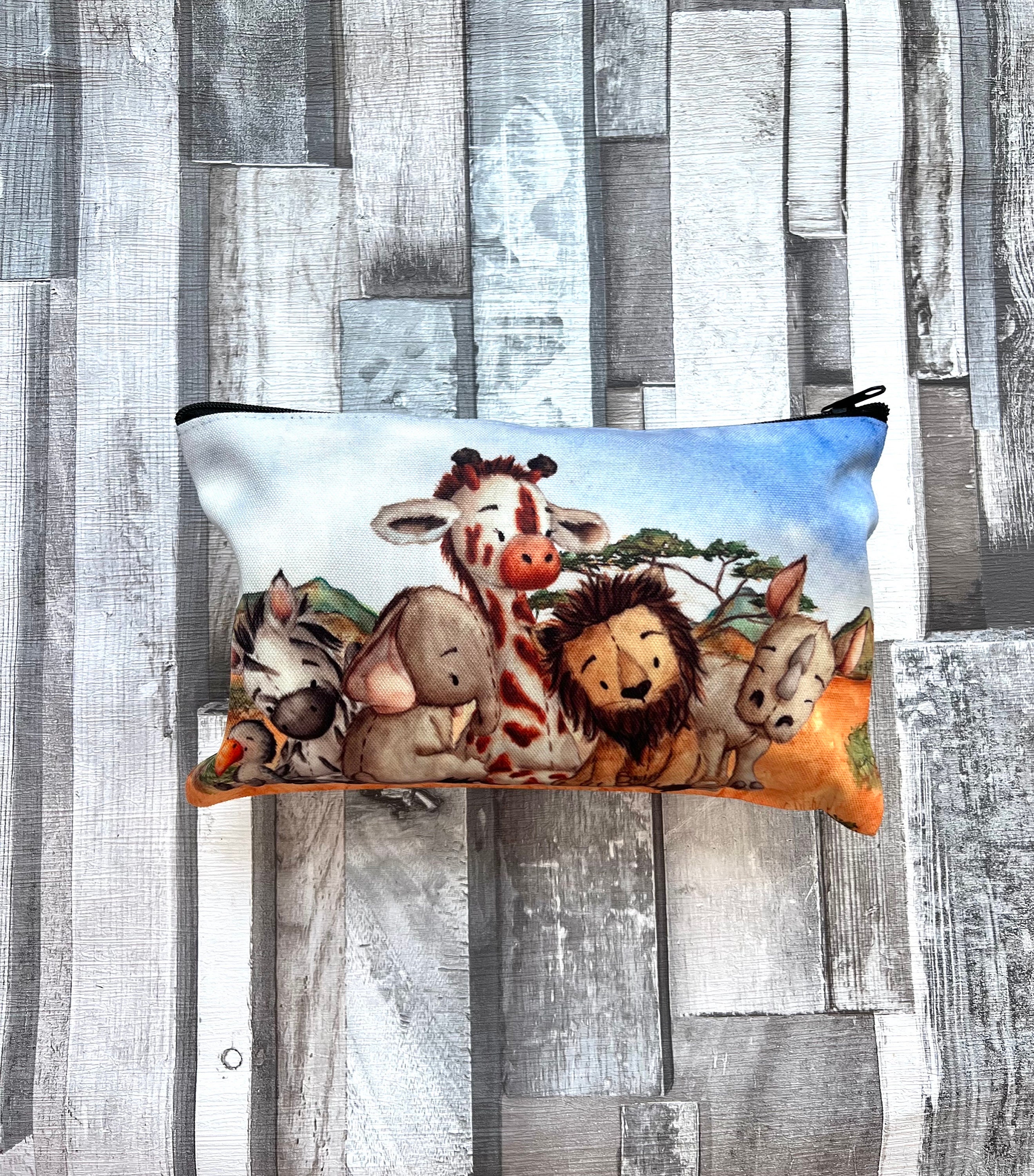 Nappy Diaper Safari Jungle Pouch Bag Wipes Storage Changing Bag Animals ...