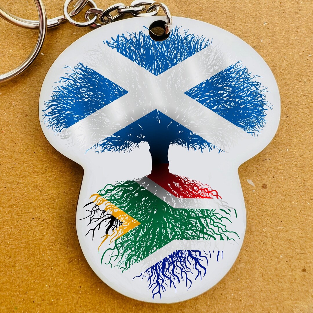 South African Flag Scotland St Andrews Cross Keyring Keychain Heritage ...