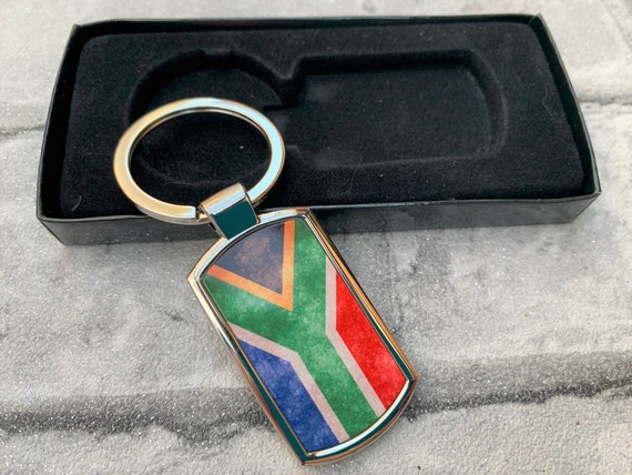 South African Flag Key Ring. South Africa Flag Keychain. South - Etsy