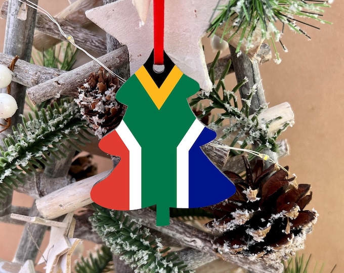 Christmas Tree South African Flag Decoration Hanging Ornament Bauble ...