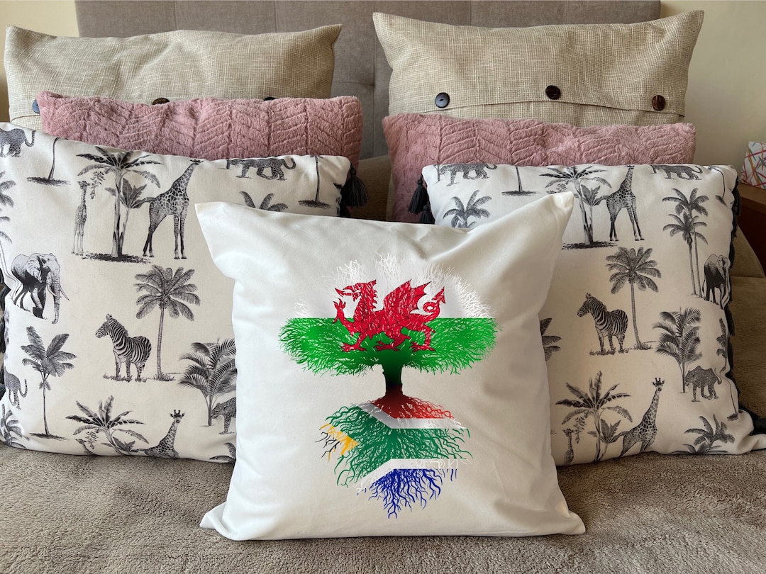 South African Roots Flag Wales Welsh Dragon Herritage Housewarming New ...