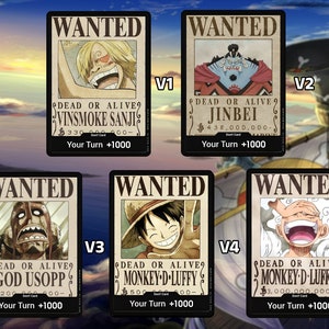 One Piece DON Card Custom Handmade to Order Wanted Don TCG Choose From ...