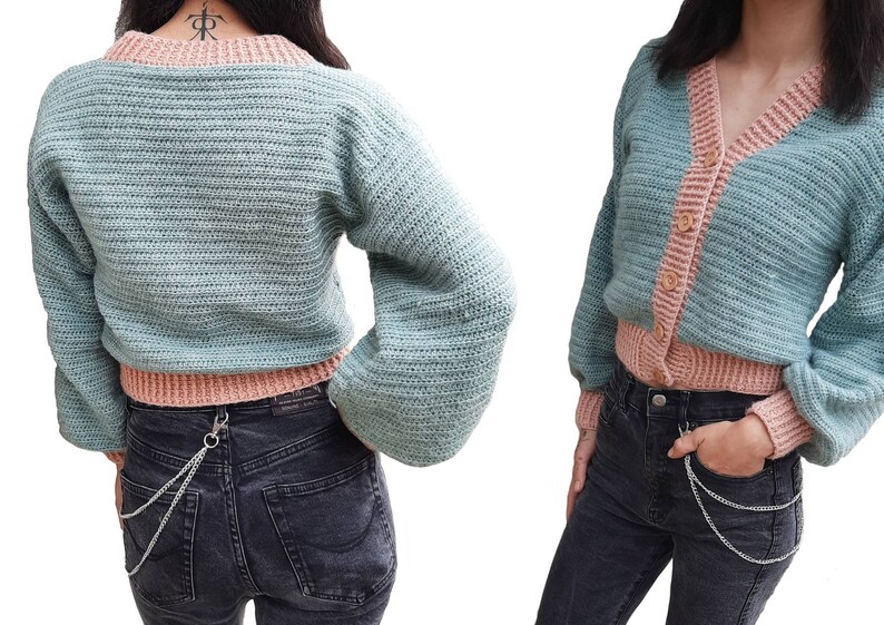 Confetti Cardigan Pattern / Fall Cardigan / Pastel Cardigan / - Etsy