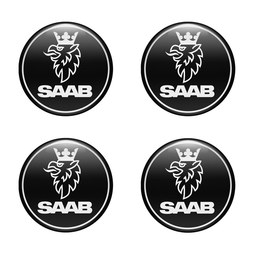 All Sizes 3D Print Emblem, Dome Logo Saab, Epoxy Stickers for Wheel ...