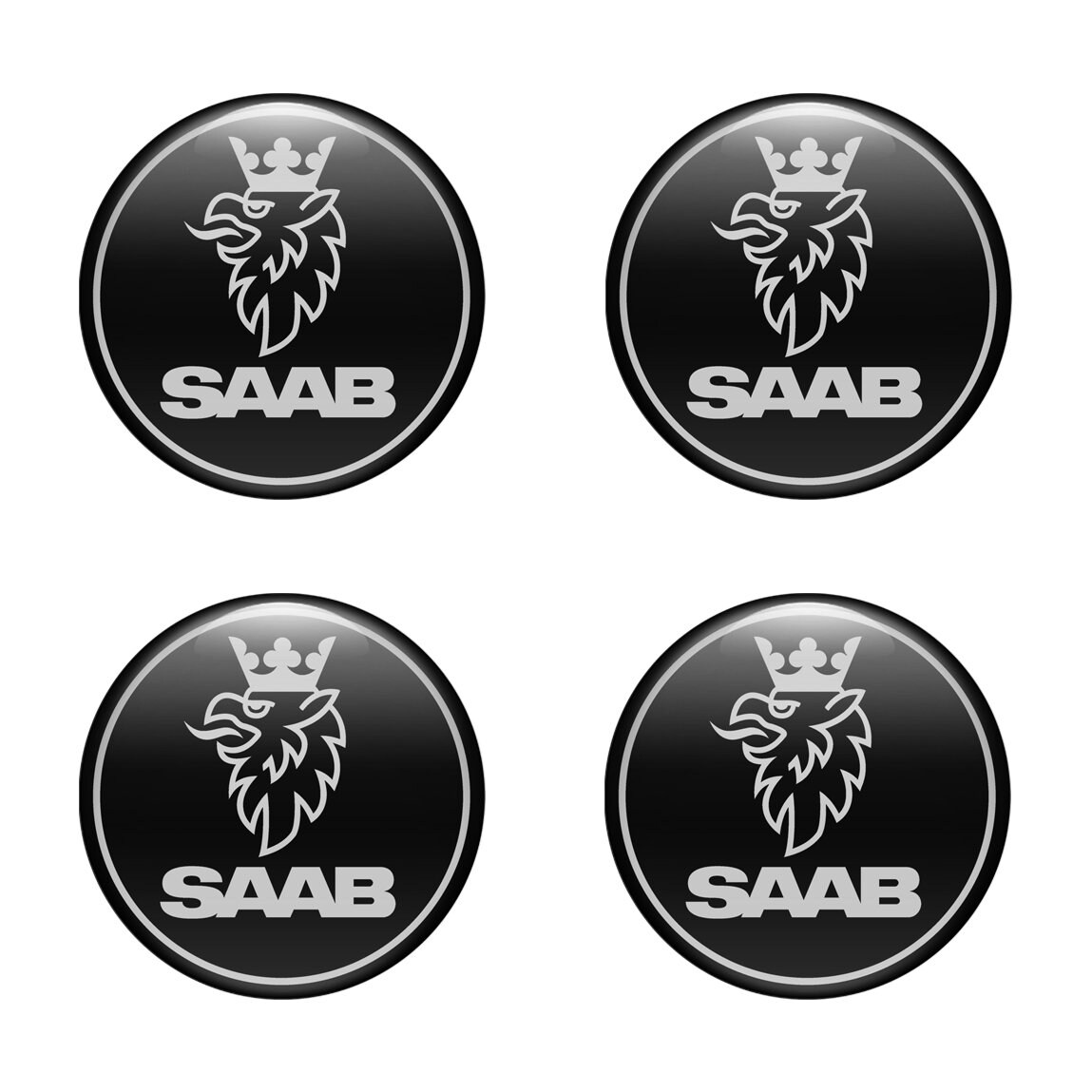 All Sizes 3D Print Emblem, Dome Logo Saab, Epoxy Stickers for Wheel ...
