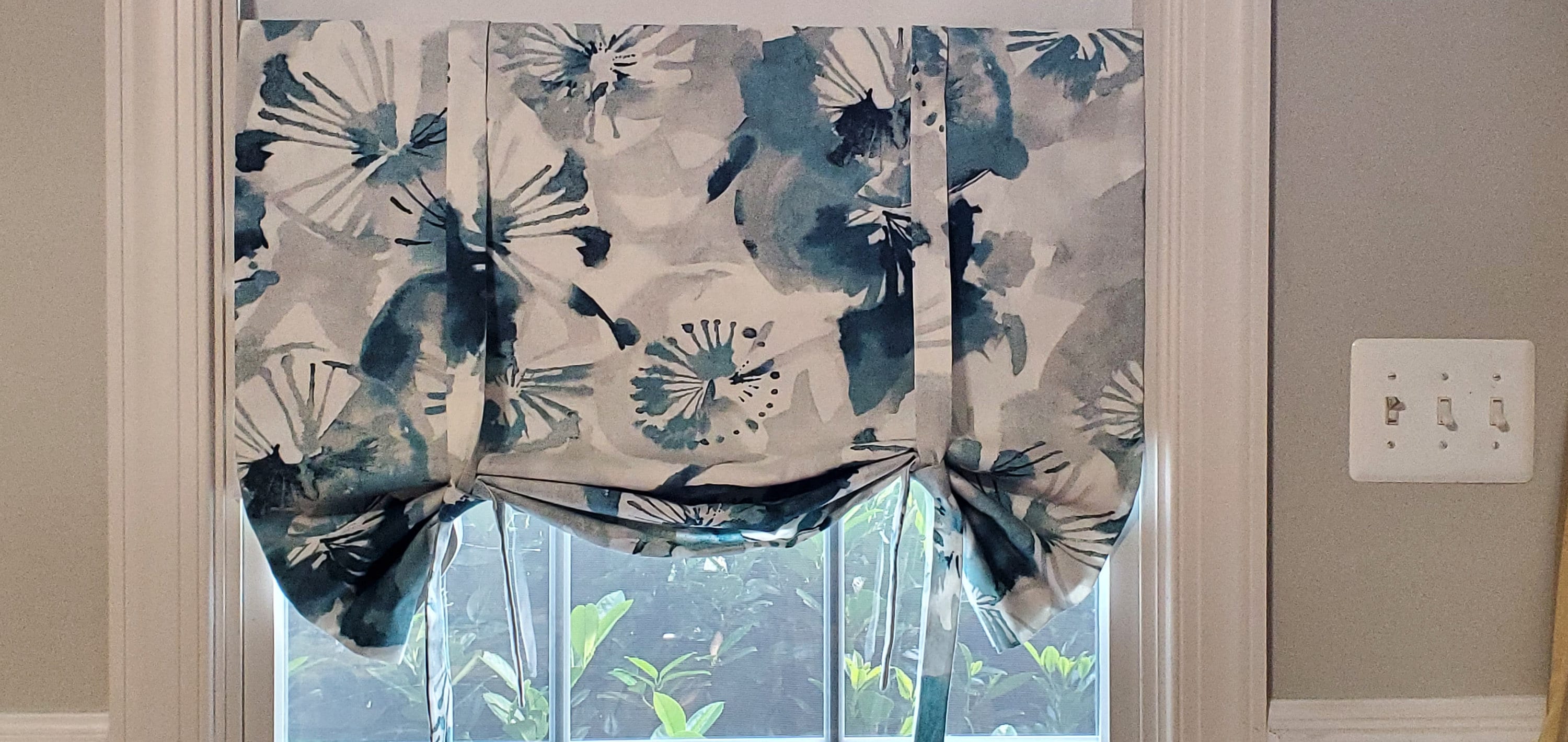 Tie up Lined Valance/shade/kitchen Curtain: Richloom Contemporary ...