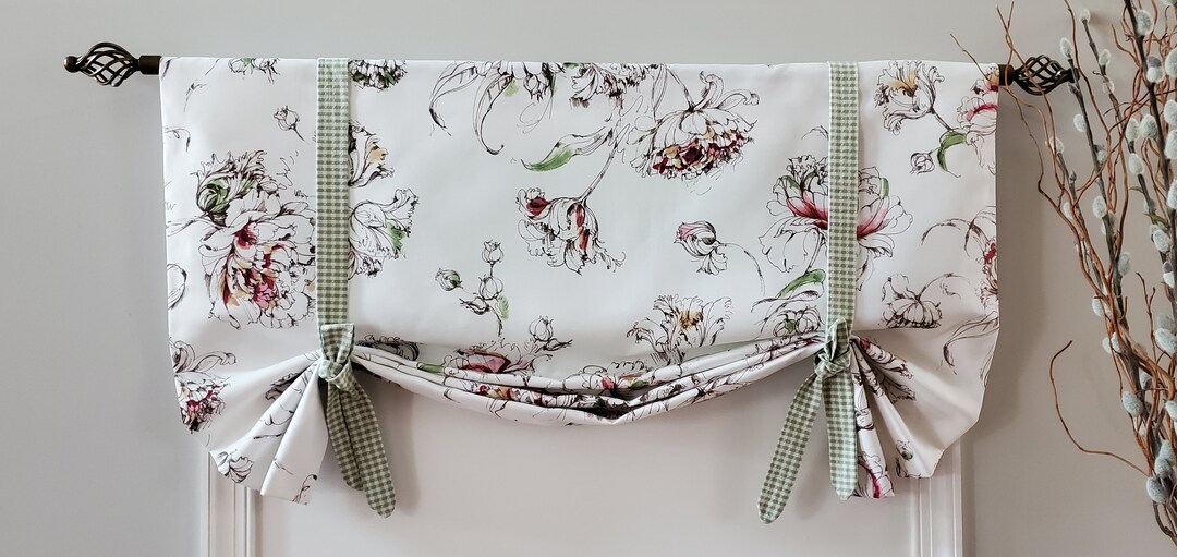 Tie up Valance Fully Lined/shade/kitchen Curtain: Covington Artistry ...