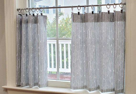 Kitchen curtains grey store
