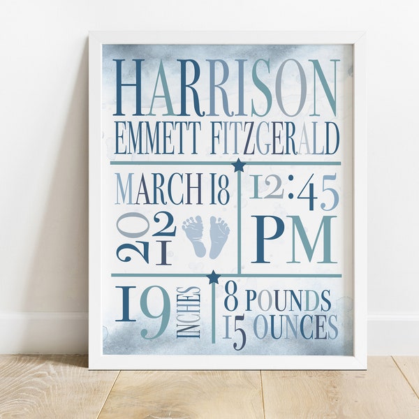 Birth Stat Sign - Etsy