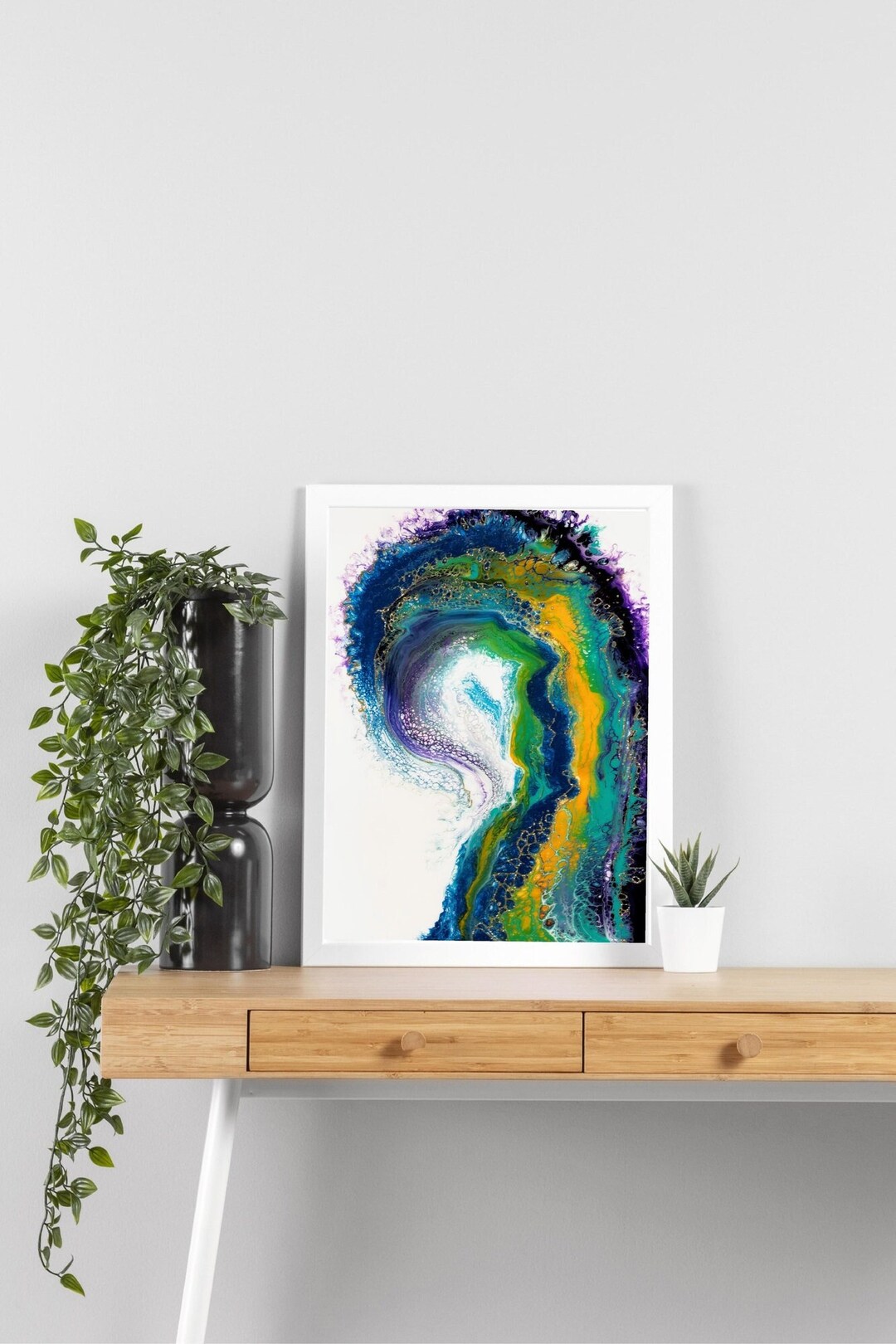 Rainbow Wave Art Print: Colorful Abstract Wall Decor - Etsy