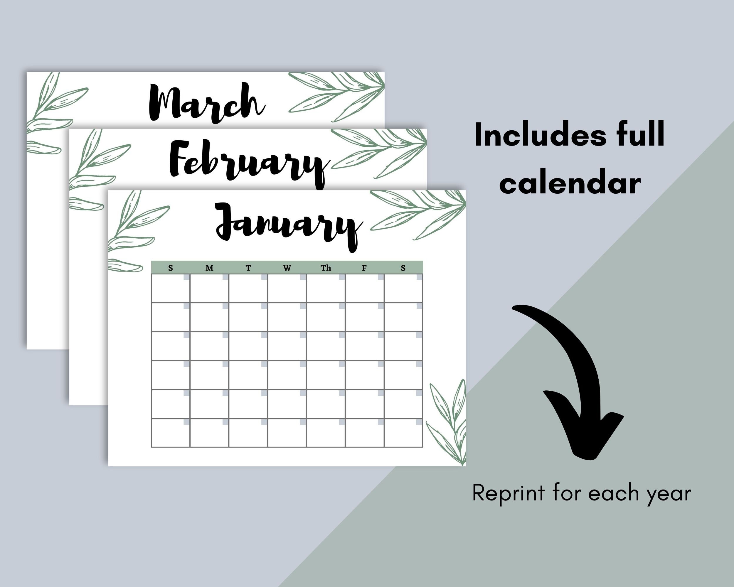 Planner Bundle Full Calendar, Weekly & Daily Schedules, Monthly Goals ...