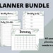 Planner Bundle Full Calendar, Weekly & Daily Schedules, Monthly Goals ...