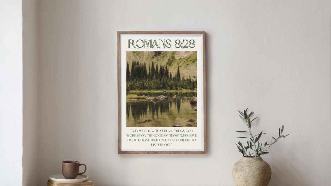 Romans 8:28 Christian Wall Art Printable - Etsy