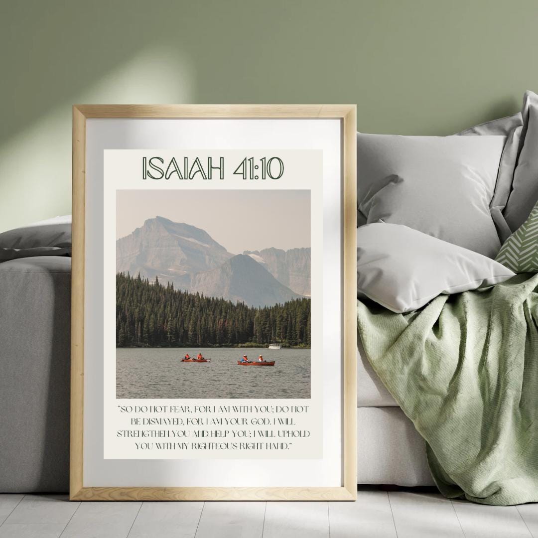 Isaiah 41:10 Christian Wall Art Printable - Etsy