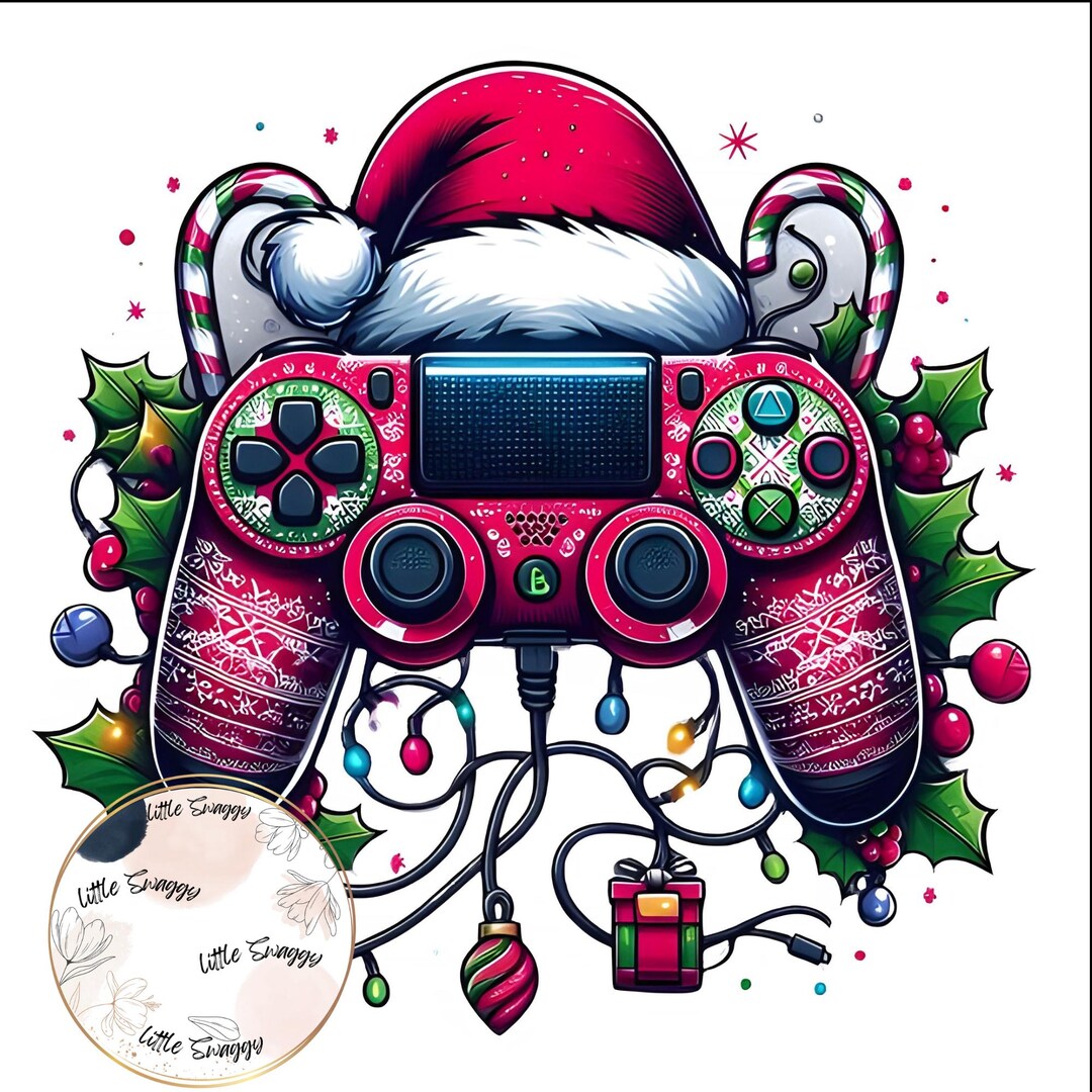 Gamer Christmas PNG, Christmas Game Controller PNG, Christmas ...