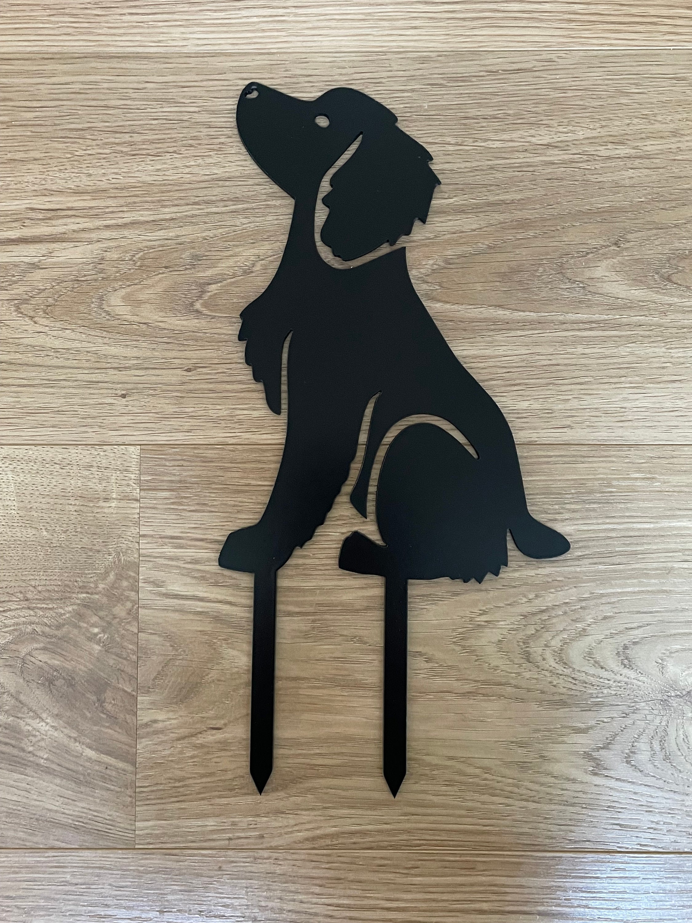 Metal Dog Garden Stake - Dog Stake - Spaniel Dog - Metal Spike - Dog ...