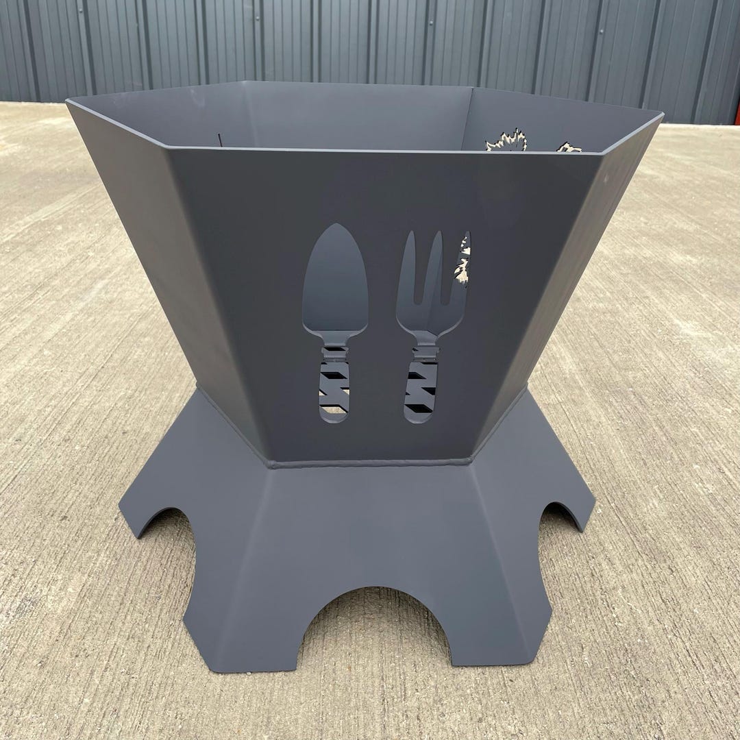 Hexagonal High Fire Pit - Gardening Design - Etsy UK