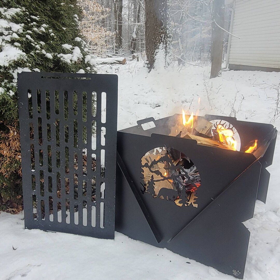 Collapsible Fire Pit, Custom Fire Pit, Personalized Grill Firepit ...