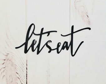 Home & Living #94 Lets bake Sign Cooking Sign Quote Metal Wall Hanging ...