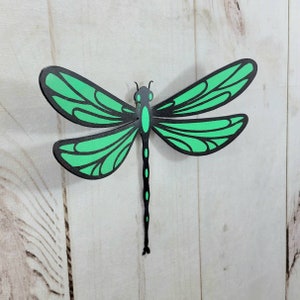 Painted Dragonfly Metal Wall Hanger, Colorful Dragonfly Wall Art, Door ...