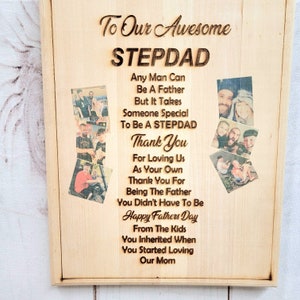 Step Dad Gift, Fathers Day Gift, Wood Wall Art, Custom Dad Gift, Custom ...
