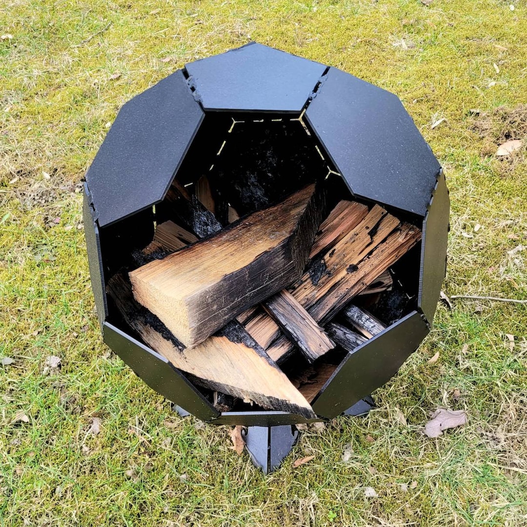 Globe Fire Pit, Custom Patio Fireplace, Sphere Firepit, Patio Decor ...