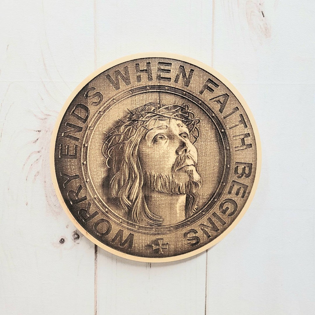 Laser Engraved Jesus Solid Pine Wall Art: Religious Home Decor - Etsy
