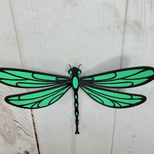 Painted Dragonfly Metal Wall Hanger, Colorful Dragonfly Wall Art, Door ...