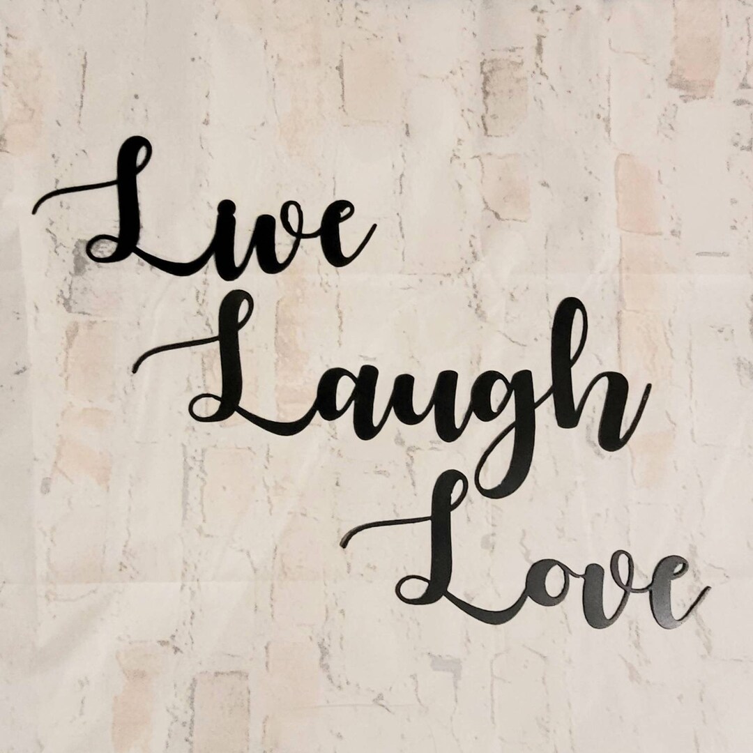 Live Laugh Love Sign, Word Art, Metal Inspirational Wall Art, Spiritual ...