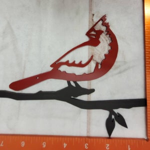 Cardinal Garden Stake, Metal Yard Art, Tree Stake, Memorial Sign, Gift ...